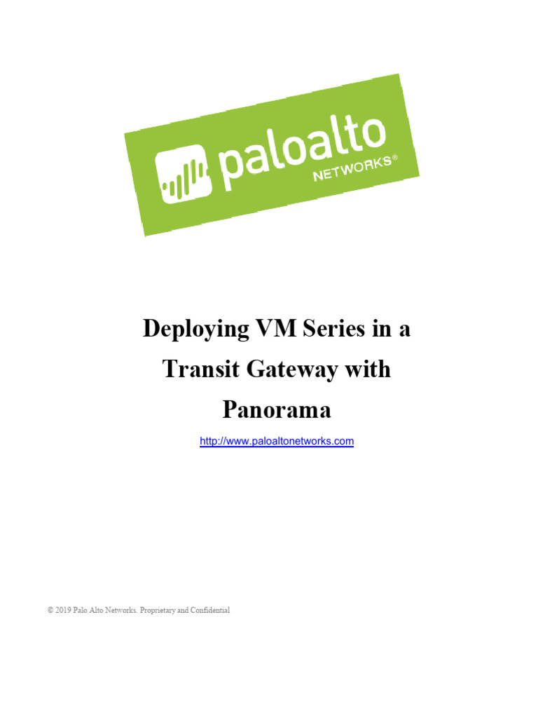 AWS - Transit - Gateway - Deployment - Guide With Panorama | PDF