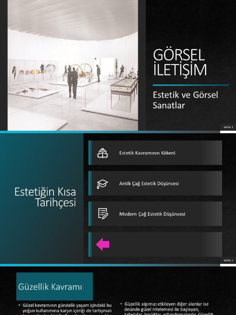 Gorsel Estetik 1.unite 1.bolum - Estetigin Ksa Tarihcesi | PDF