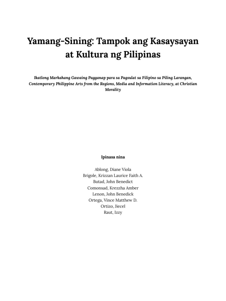 Documentary Script (PagFil Talumpati) | PDF
