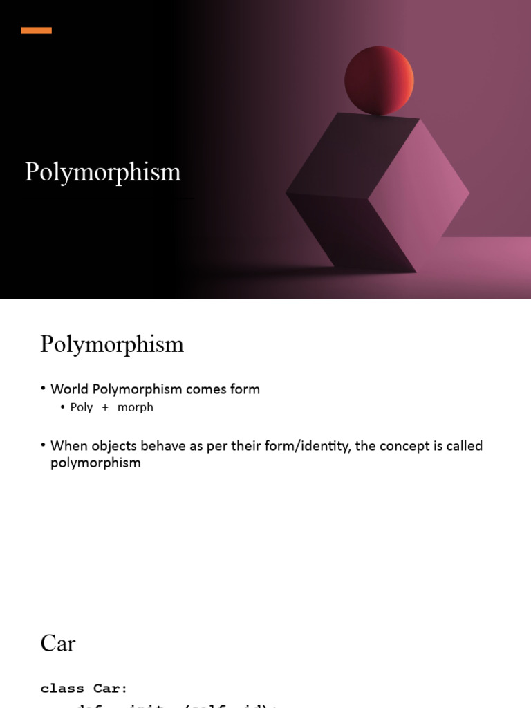 Lecture 23 Polymorphism | PDF | Finance & Money Management | Law