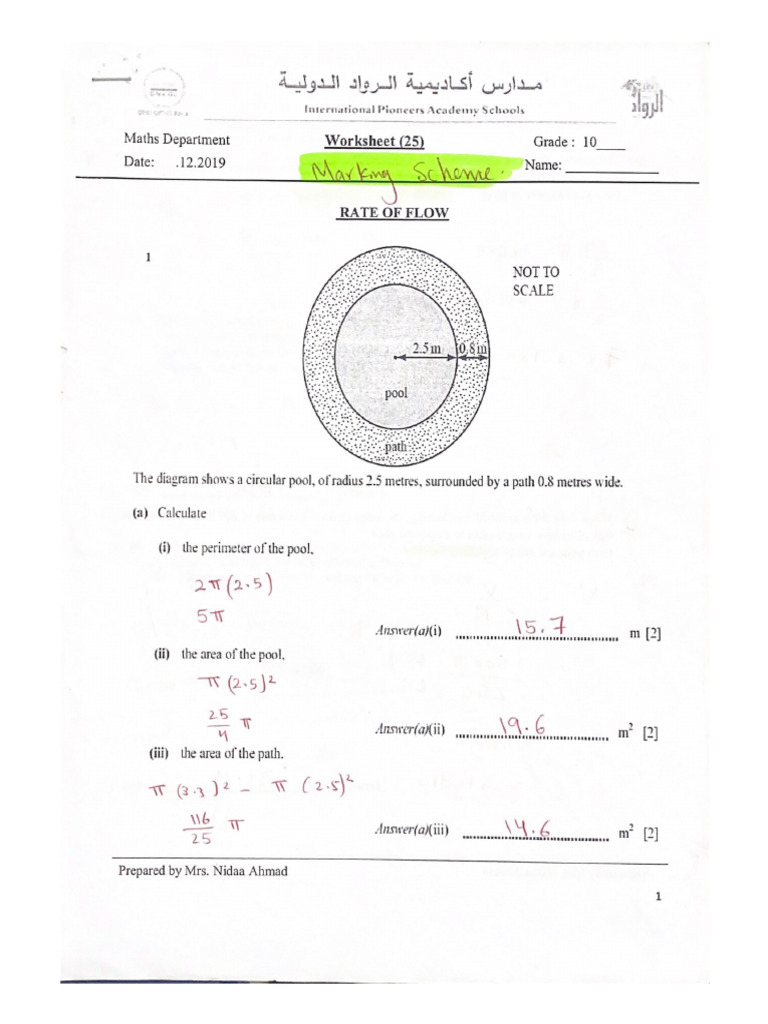 Rate of Flow - Answers | PDF