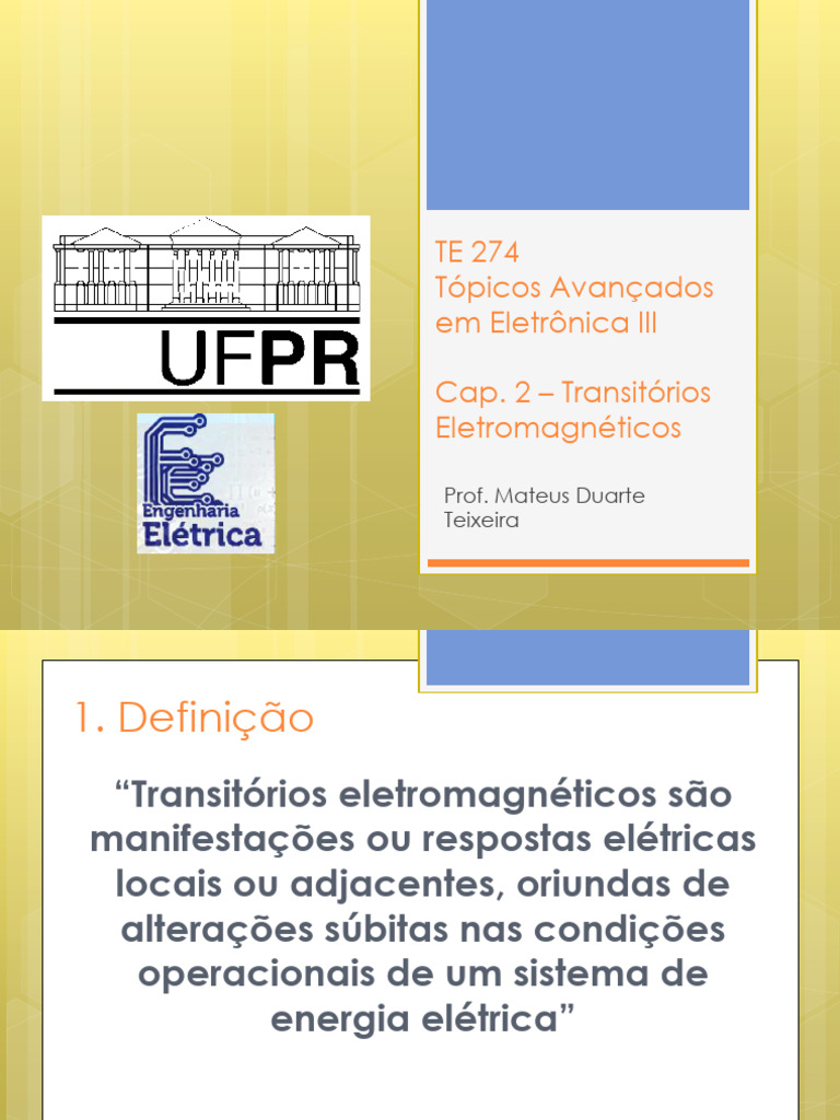 Te274 - Transitorios Eletromagneticos | PDF