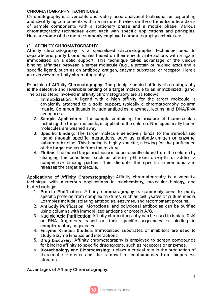 Lesson 2 (Chromatography) | Download Free PDF | Physical Sciences ...