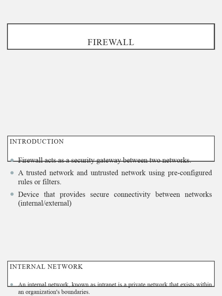 Firewall | PDF
