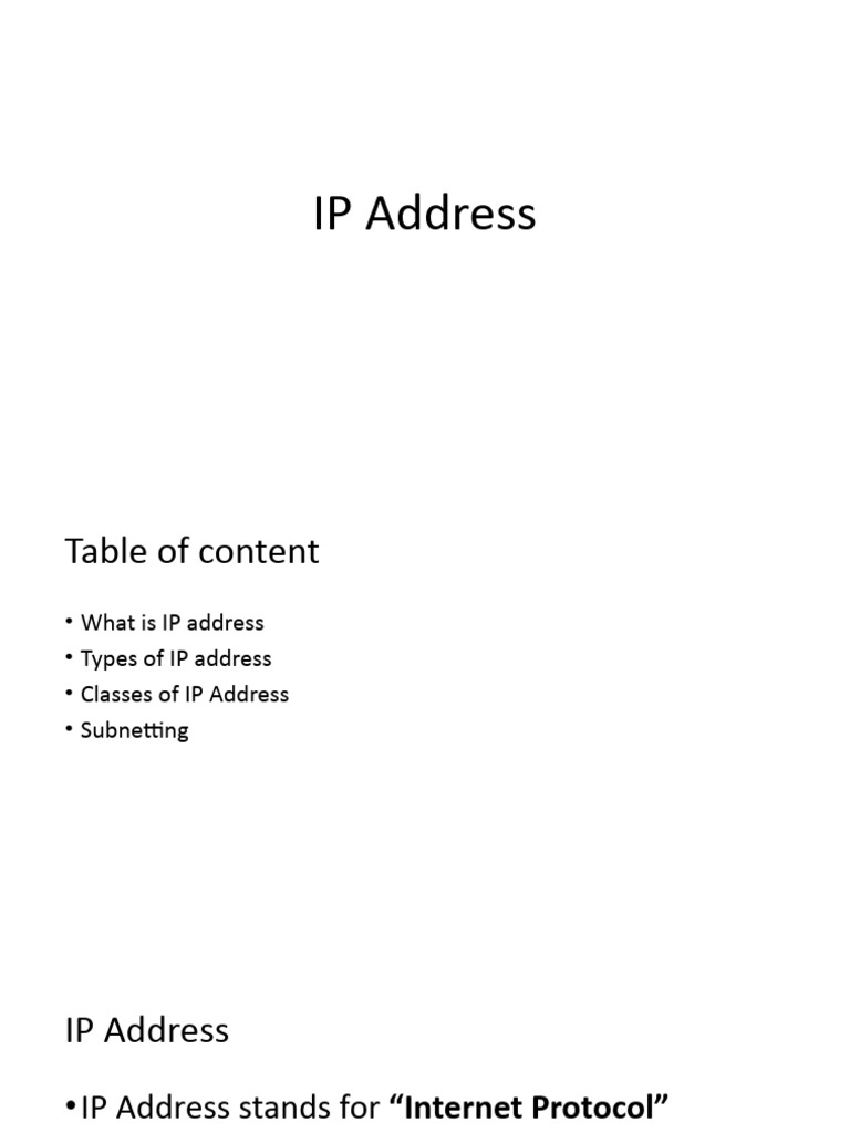 IP Address | PDF | Ip Address | Network Architecture