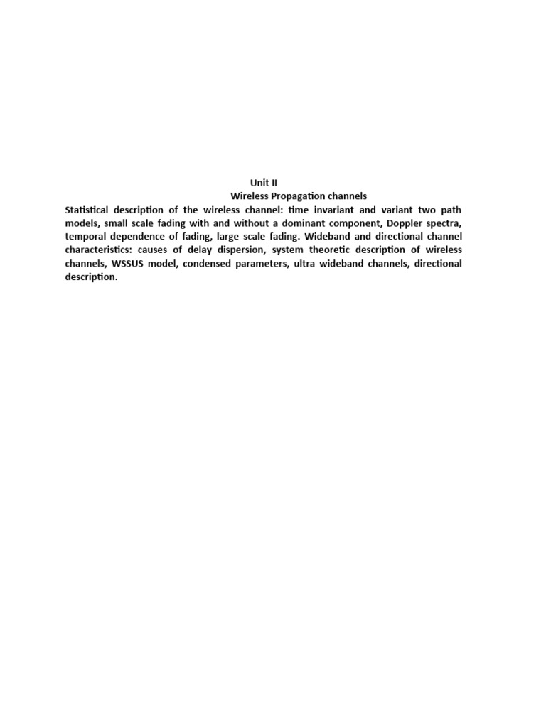 Unit 2 - Wireless Communication Notes - FINAL | PDF | Radio ... Unit 2 - Wireless Communication Notes - FINAL | PDF | Radio ...