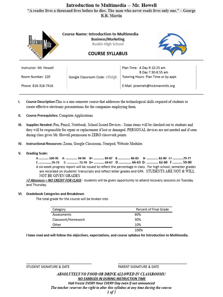 Introduction To Multimedia Syllabus | PDF | Multimedia | Teachers