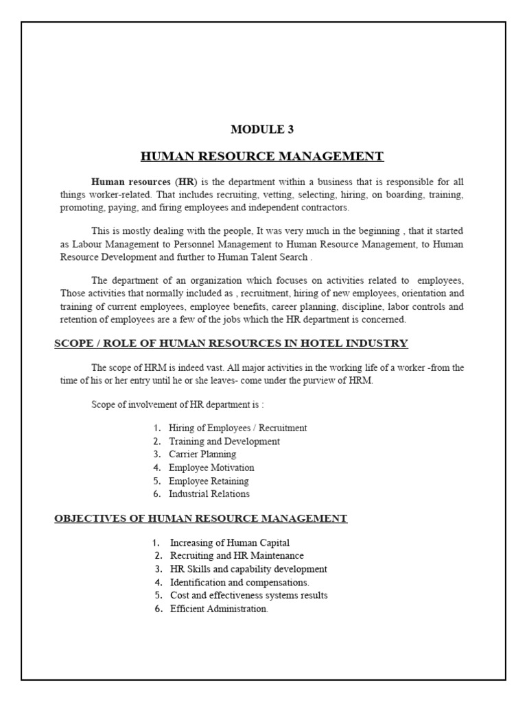 PPM@Module 3 | PDF | Cost Of Living | Human Resource Management
