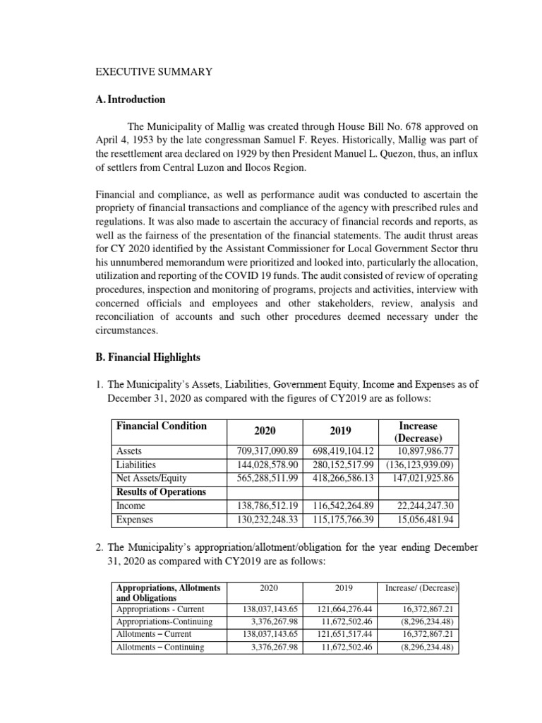 Mallig Isabela ES2020 | PDF | Financial Statement | Expense