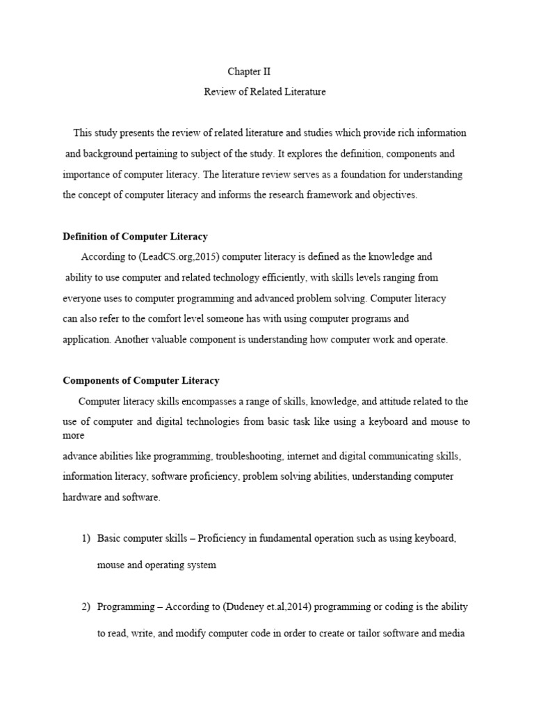 Computer Literacy | PDF