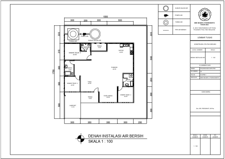 Denah Instalasi Air Bersih | PDF