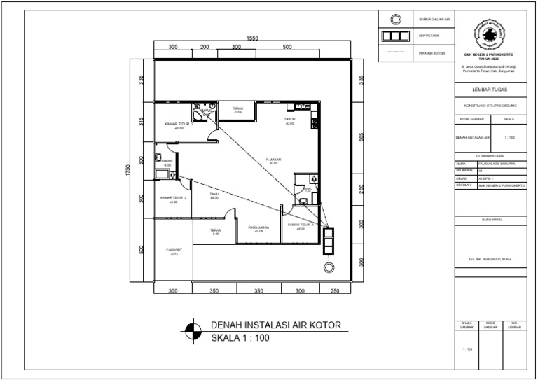 Denah Instalasi Air Kotor | PDF