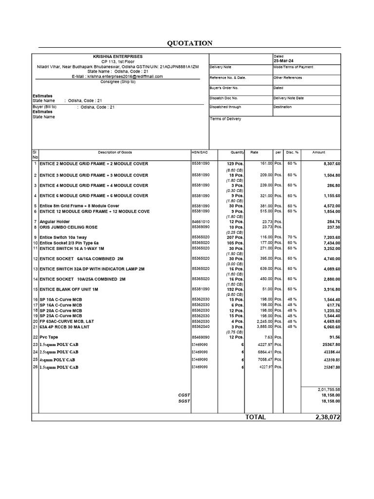 Quotation Wire and Switch | PDF