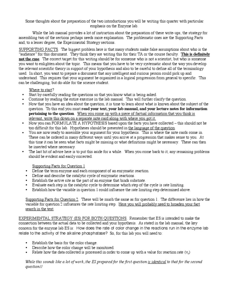 Enzyme Study Guide | PDF | Hypothesis | Enzyme