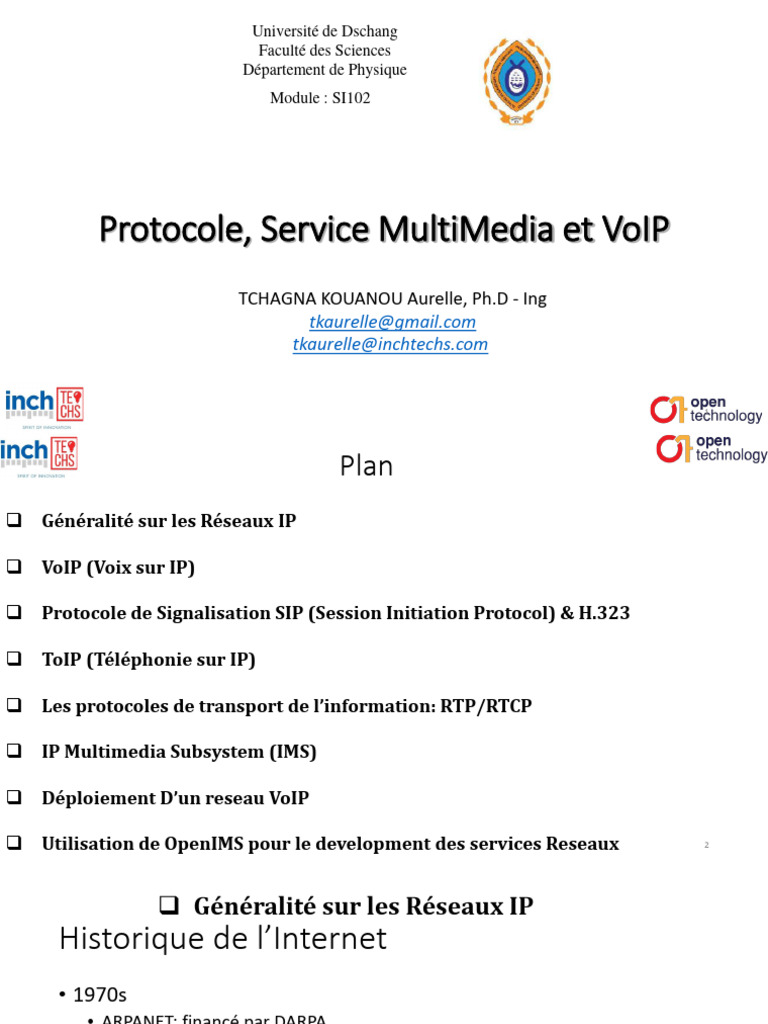 Protocole Service Multimedia Et VoIP - DR Tchagna | PDF | séance d ...