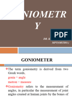 Goniometry | PDF | Anatomical Terms Of Motion | Musculoskeletal System