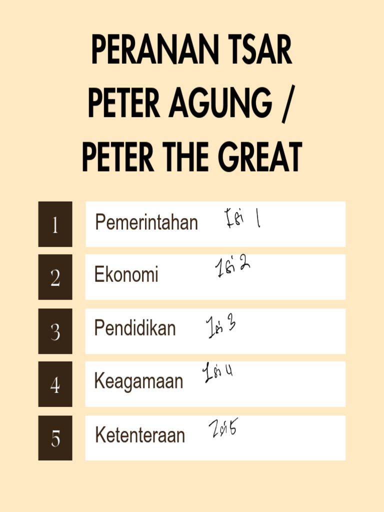 Peranan Tsar Peter Agung Peter The Great 20240203 202549 0000 | PDF