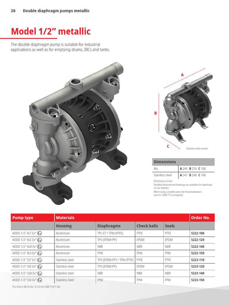 Double Diaphragm Pump en p26-27 | PDF | Building Engineering | Chemical ...