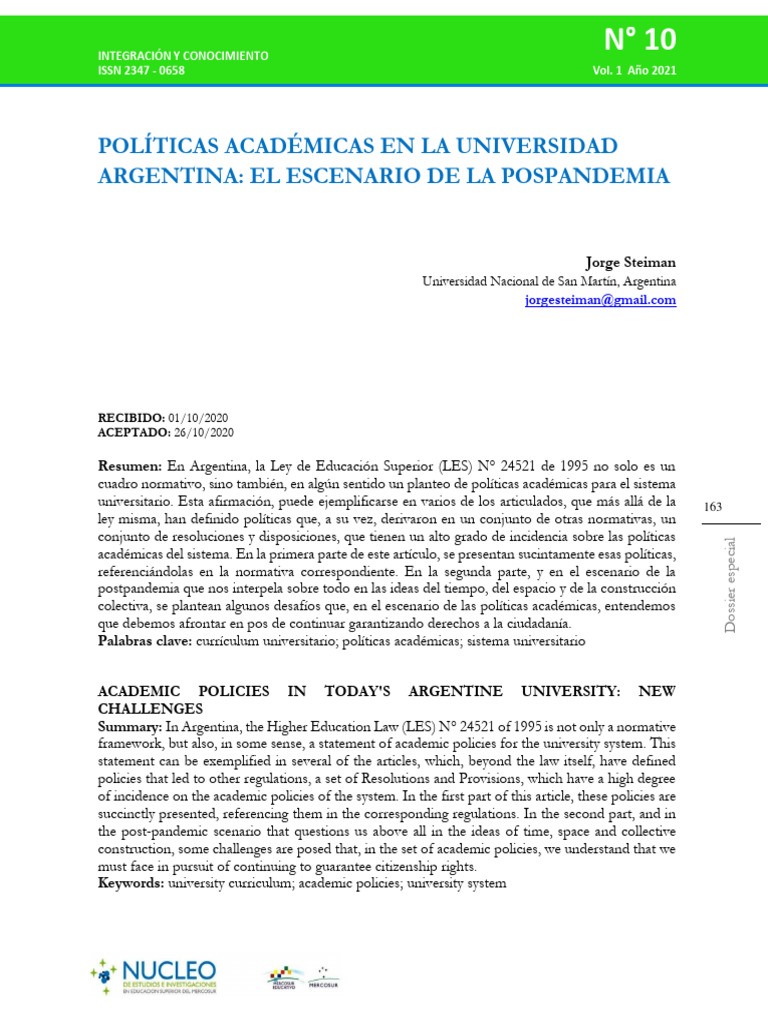 Steiman | PDF | Educación más alta | Licenciatura