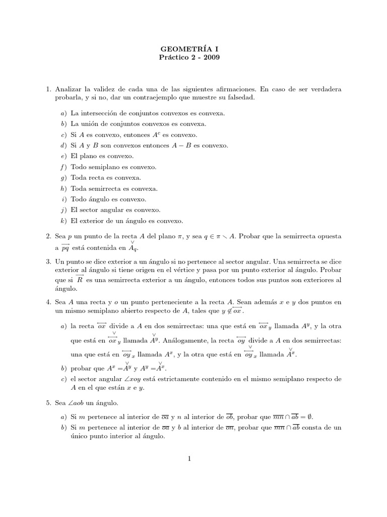 Practico2009 2 | Descargar gratis PDF | Línea (geometría) | Conjunto convexo