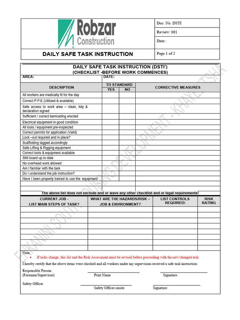 DSTI | PDF | Workplace | Occupational Safety And Health