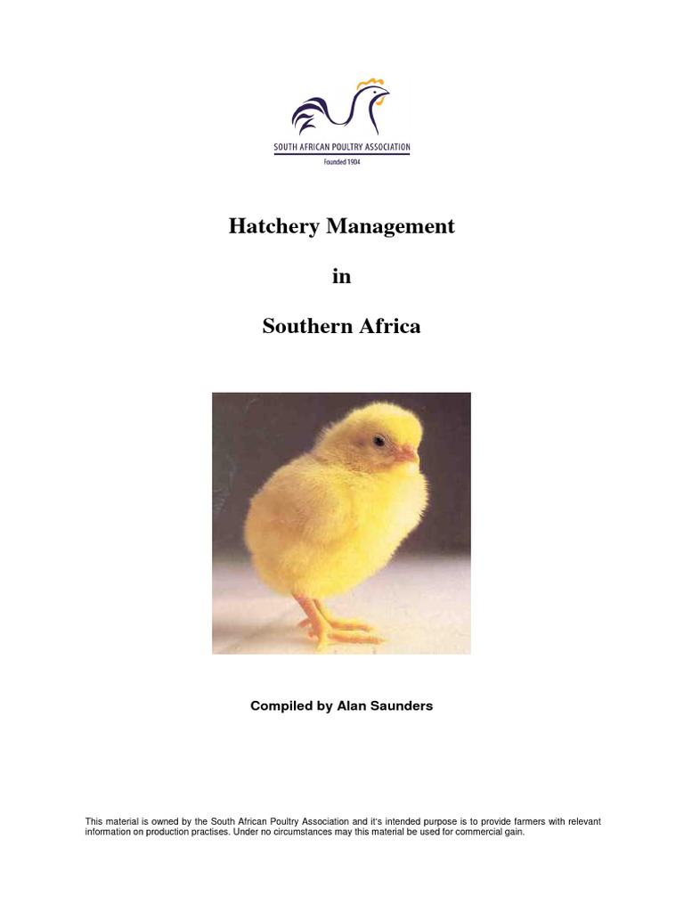 Hatchery Management Guide SA | PDF | Water | Birds