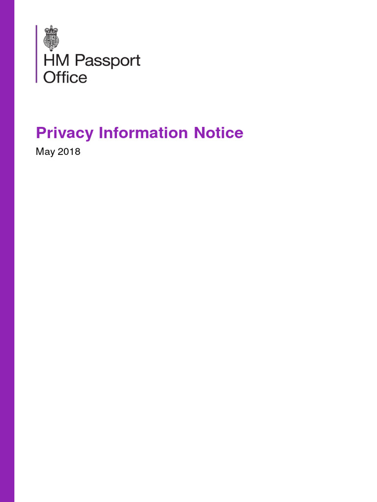 Privacy Information Notice | PDF | Passport | Information
