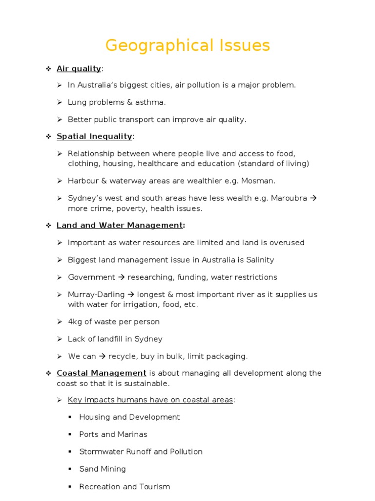 Australia’s Geographical Challenges Explained | PDF | Coast | Urban Sprawl