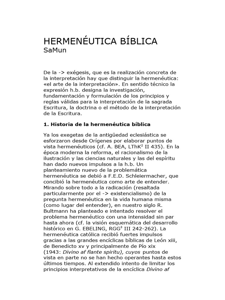 Hermeneutica Biblica - 2 | PDF | Hermenéutica | Biblia