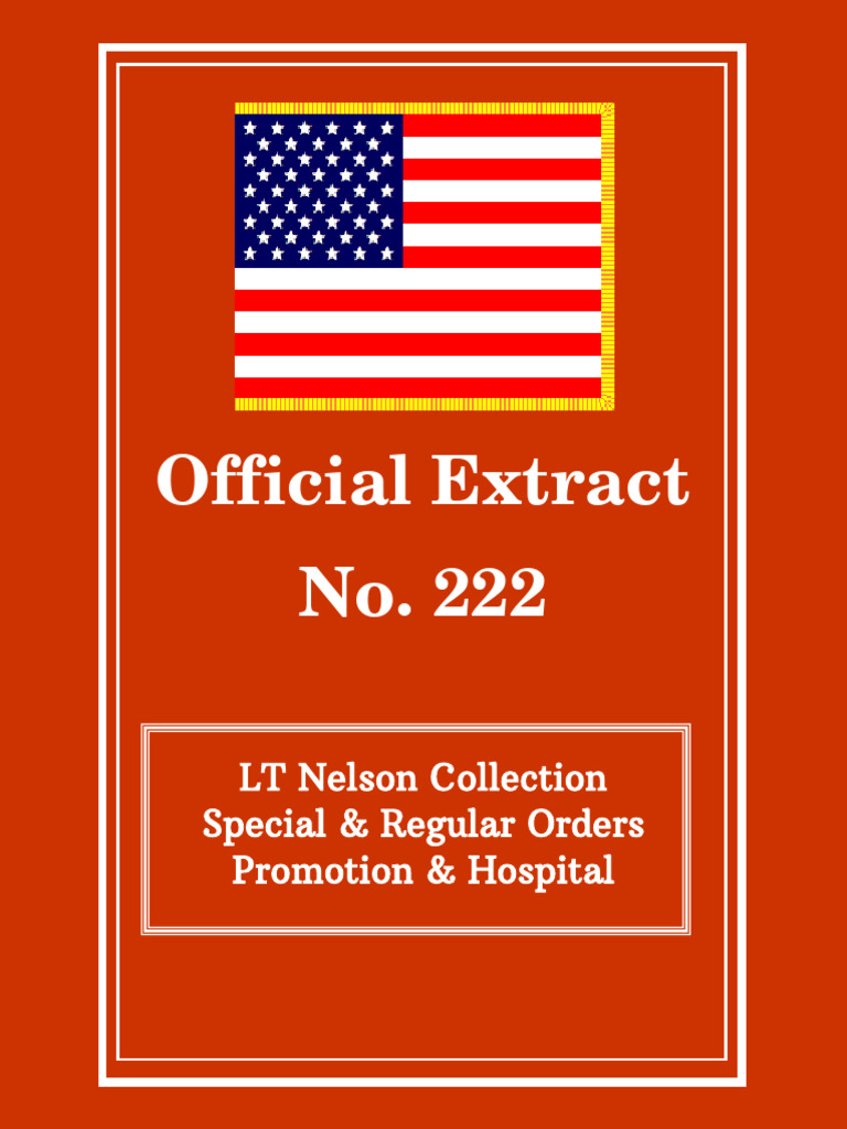 158th Field Artillery Official Extract No. 222 | PDF | Military Forces ...