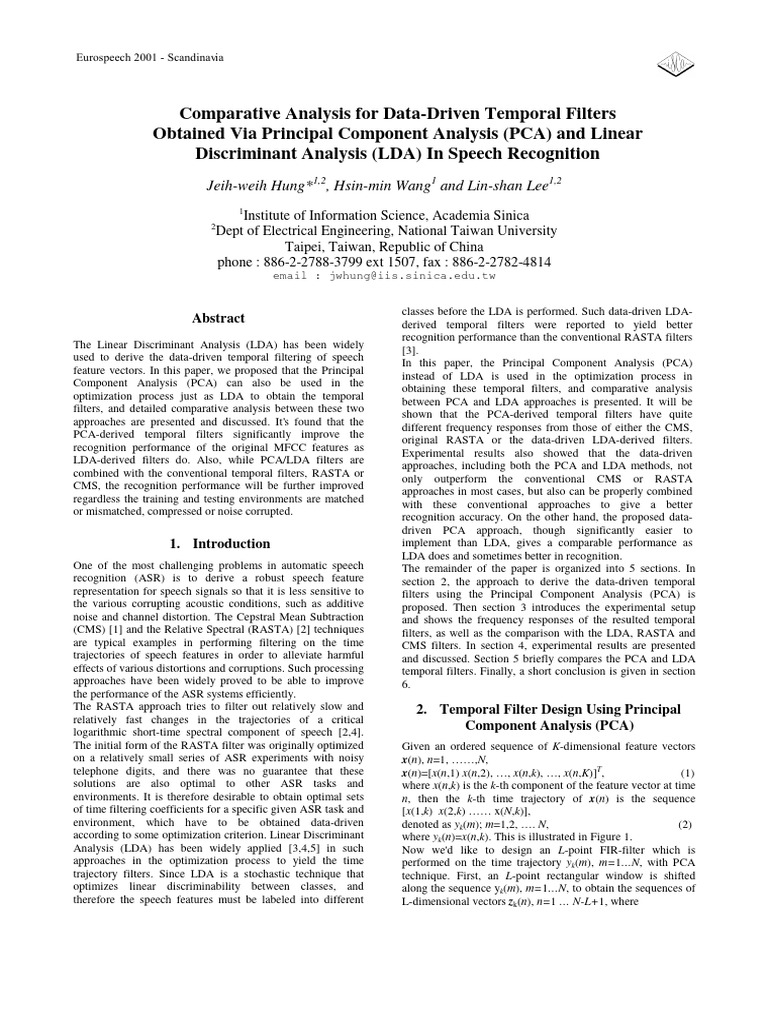 2001 Dta Driven Temporal Filter | PDF | Principal Component Analysis | Eigenvalues And Eigenvectors