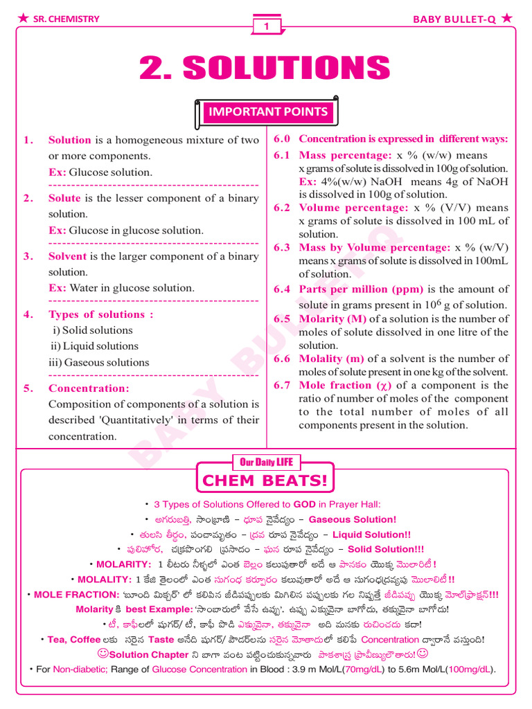 2 Solutions | PDF | Concentration | Quantity