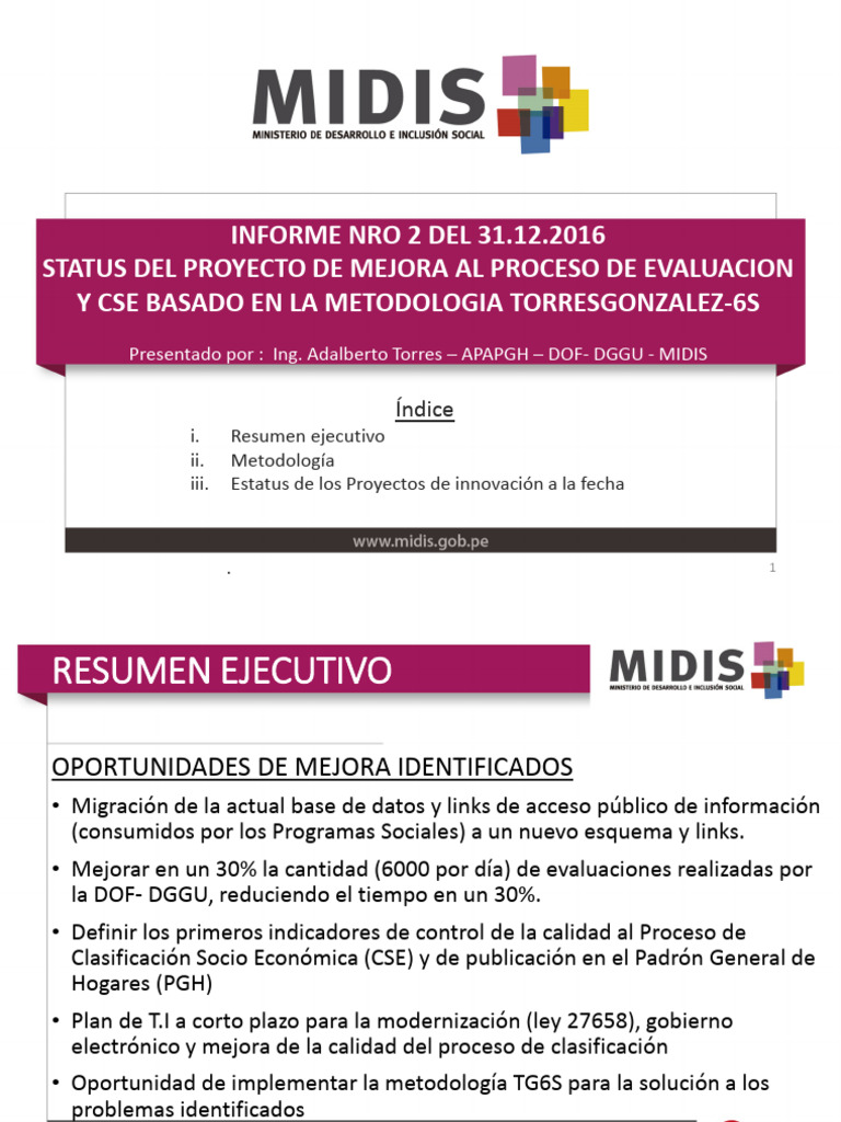 MIDIS Informe Nro 2 31122016 | PDF | Informática