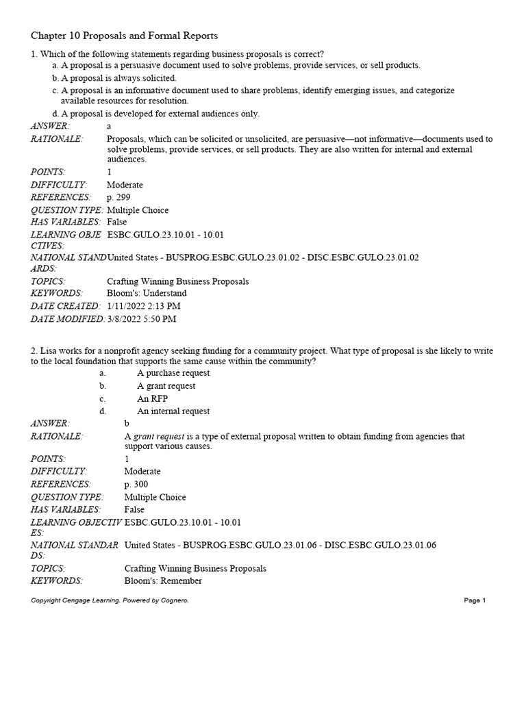 Chapter 10 Proposals and Formal Reports | Download Free PDF | Pie Chart | Plagiarism