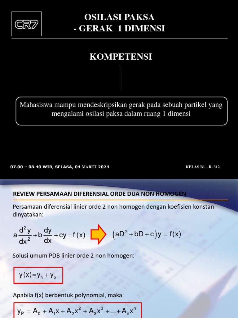 4 Gerak Osilasi Paksa Satu Dimensi | PDF