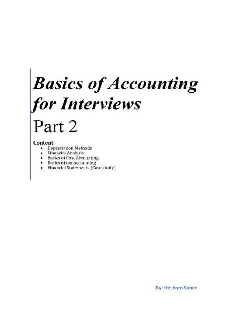 Accounting Interview | PDF