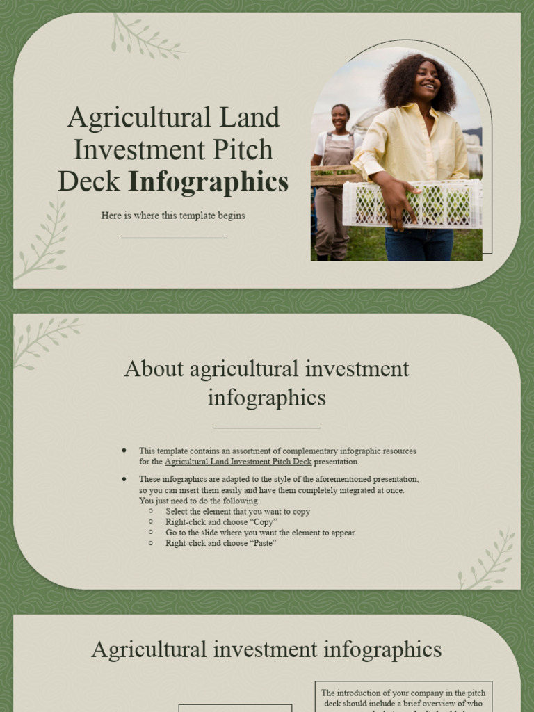 Agricultural Land Investment Pitch Deck Infographics by Slidesgo | PDF ...