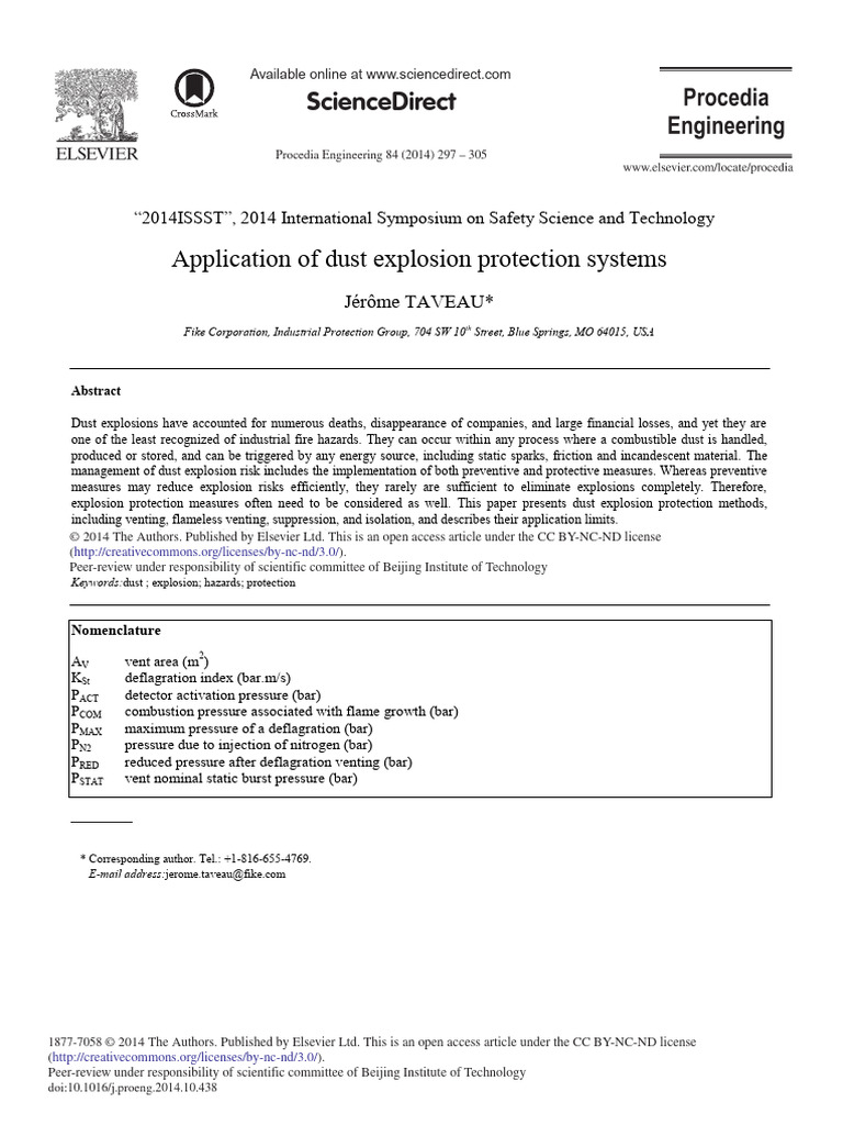 Application of dust explosion protection systems | PDF | Combustion ...