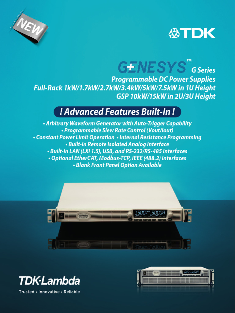 TDK Lambda | PDF | Power Supply | Usb