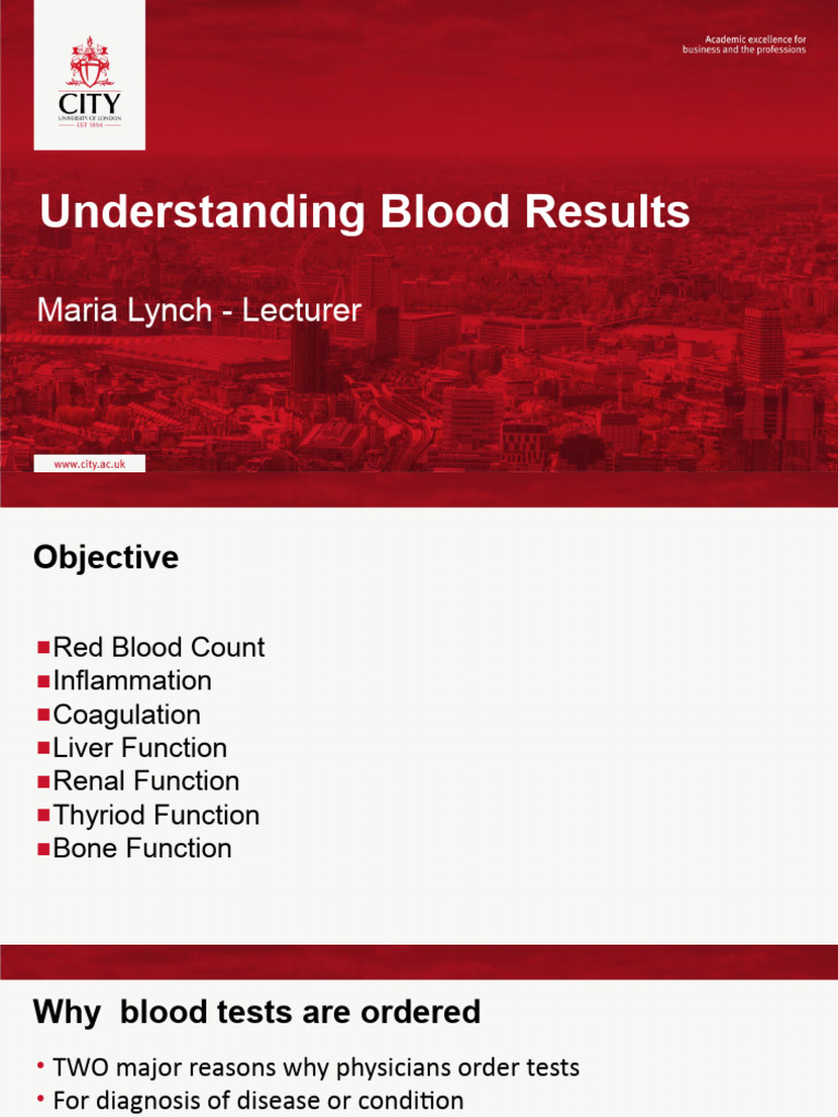 Understanding Blood Results | PDF