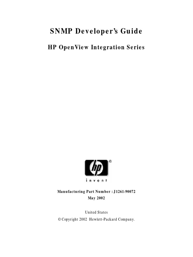 Manual - SNMP Developers Guide | Download Free PDF | Computer Science | Information Technology