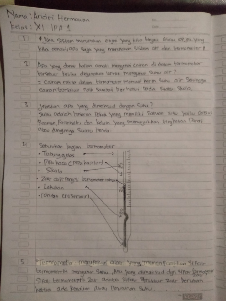 Suhu Dan Kalor 1-Andri Hermawan-XI IPA 1 | PDF