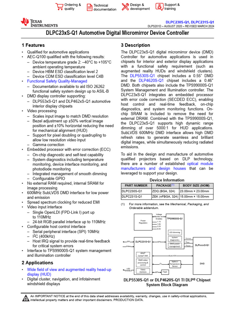 dlpc231s q1 | Download Free PDF | Embedded System | Microcontroller