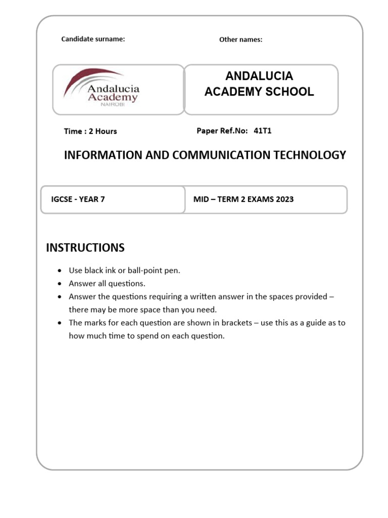 ICT Year 7 Ebn 2 2024 | PDF | Information And Communications Technology | Computer Hardware