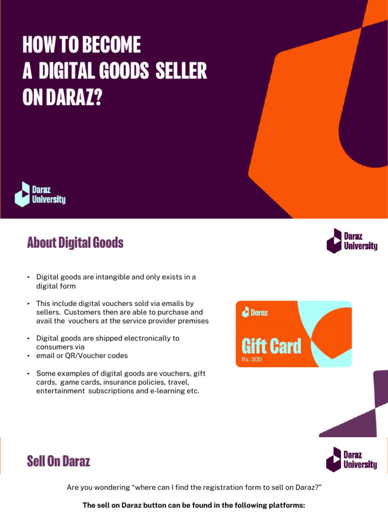 Become A Digital Goods Seller On Daraz | PDF | Alibaba Group | Voucher