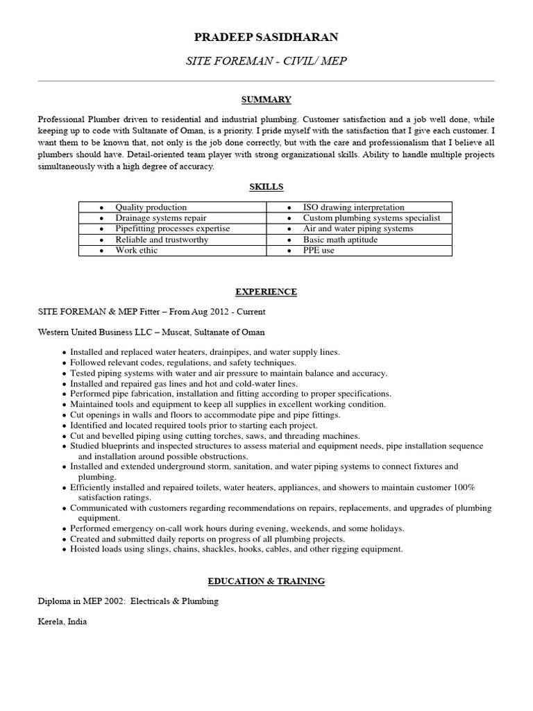 4E5 Site Foreman | PDF | Plumbing | Pipe (Fluid Conveyance)