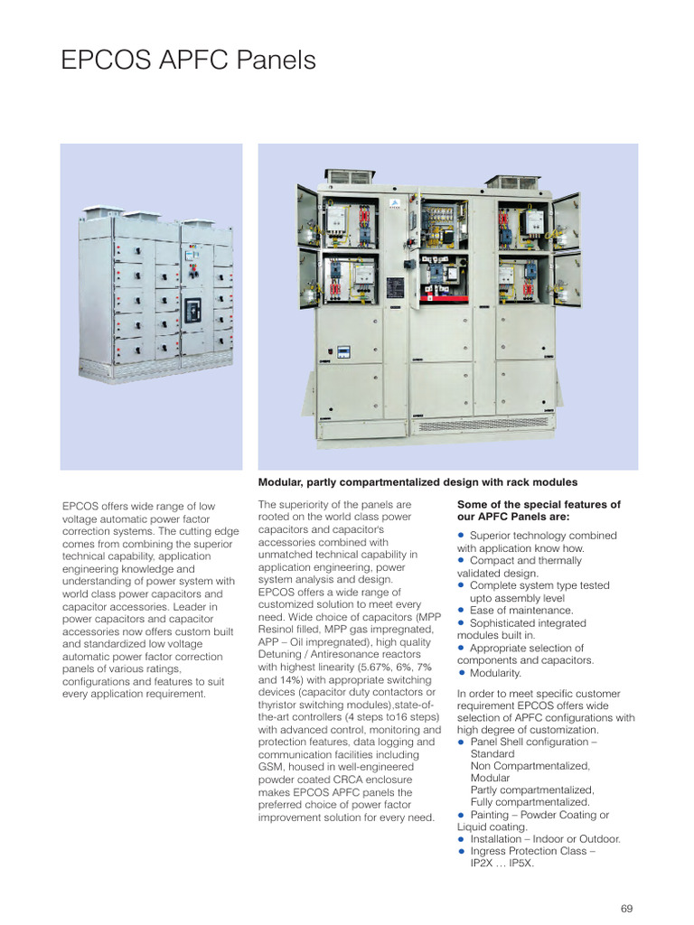 EPCOS APFC Panels | PDF