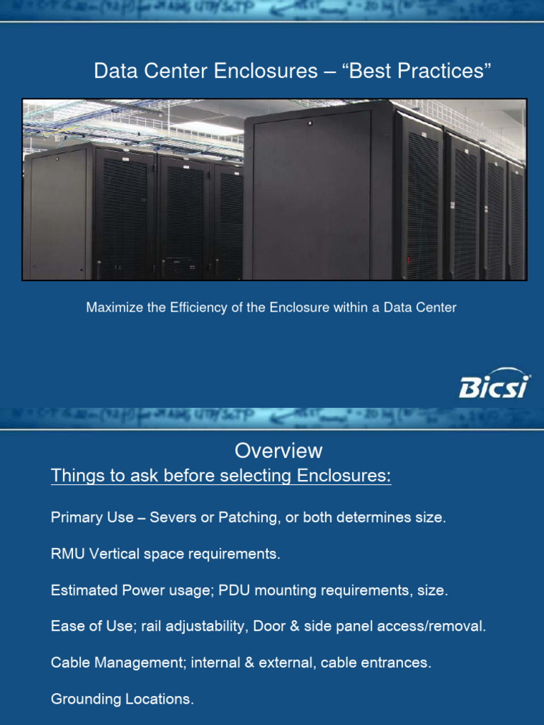 BICSI Best Practices | PDF | Data Center | Manufactured Goods