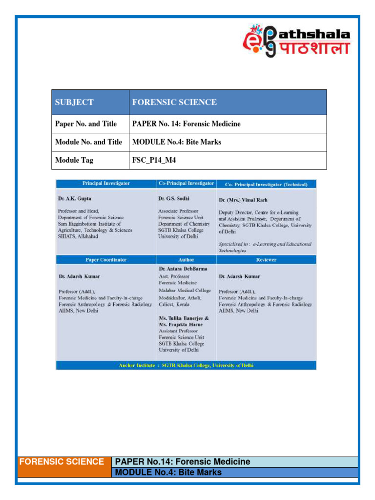 Bite Mark Analysis | PDF | Forensic Science