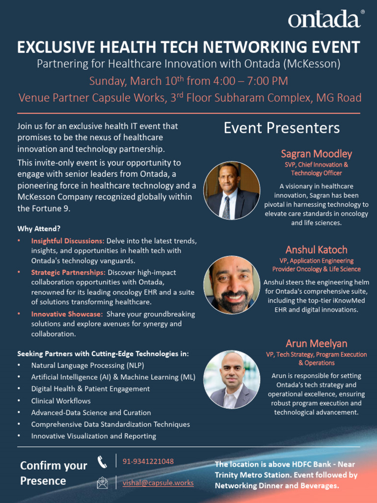 Health Tech Networking Event March 10 | PDF | Electronic Health Record ...
